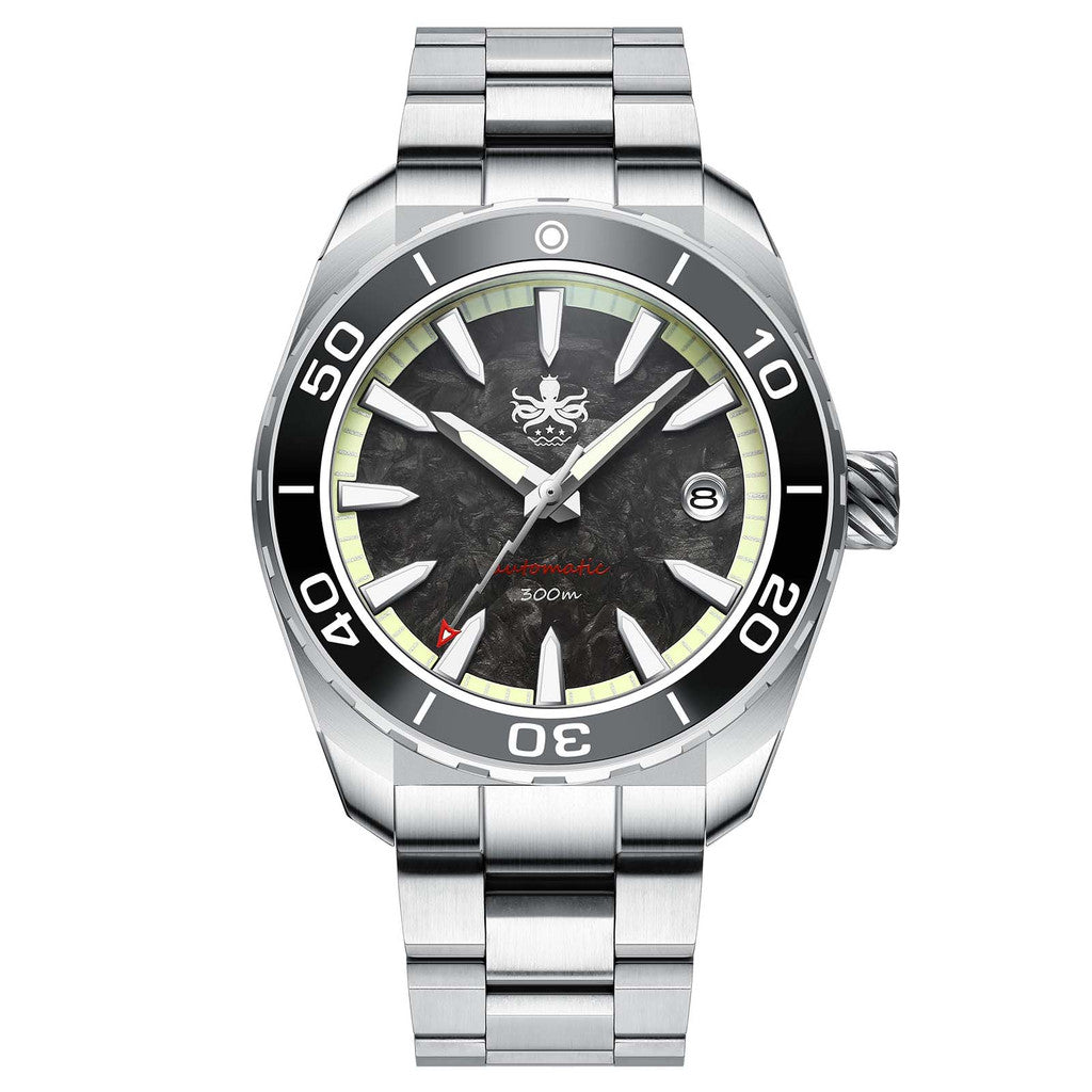 PHOIBOS Proteus 300M Automatic Watch PY024H Black Forged Carbon – Time ...