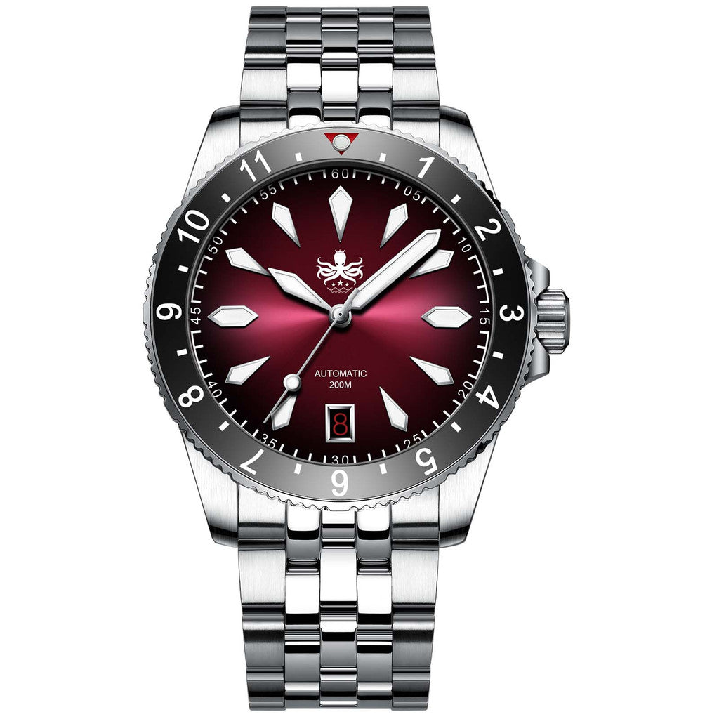 PHOIBOS Voyager 200M Automatic Diver Watch PY035D Red – Time-Tec Watch ...